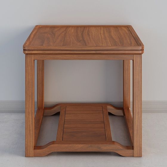 Elegant Low-Polygon Side Table 3D Model