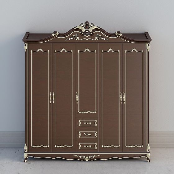 Royal Elegance Wardrobe 3D model for Stylish Interiors