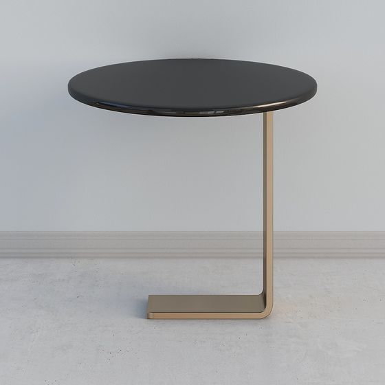 Stylish Low-Poly Round Table 3D model