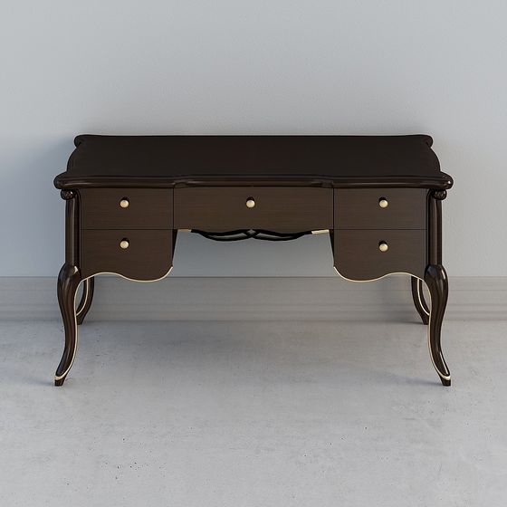 Elegant Vintage-Modern Desk 3D model