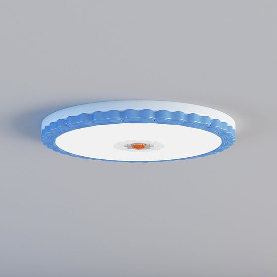 Elegant Low-Poly Ceiling Light 3D model for Contemporary Spaces