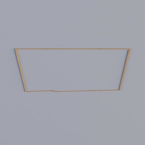 Floating Rectangle 3D model - Minimalist Design
