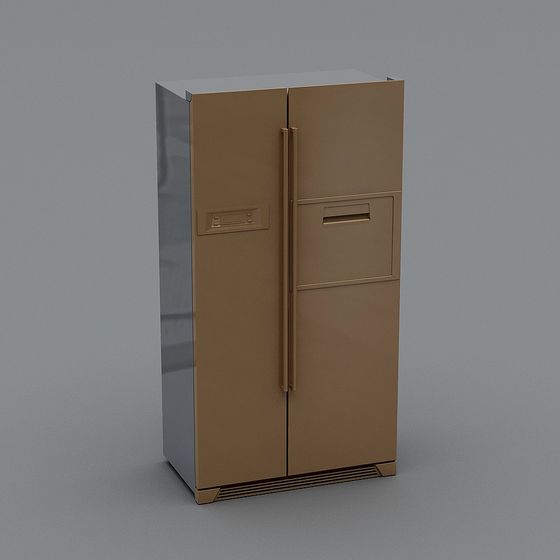 Elegant Low-Poly Refrigerator 3D model for Modern Spaces