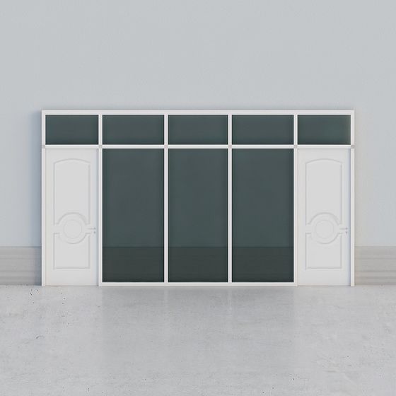 Elegant Glass Porch 3D model for Modern Design