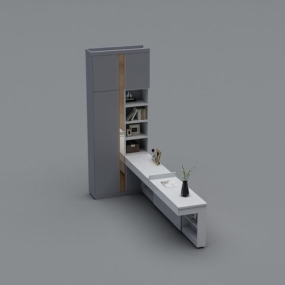 City Corner Bookshelf 3D model