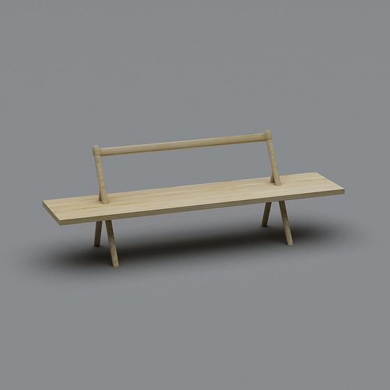 Urban Bench 3D model for Modern Design