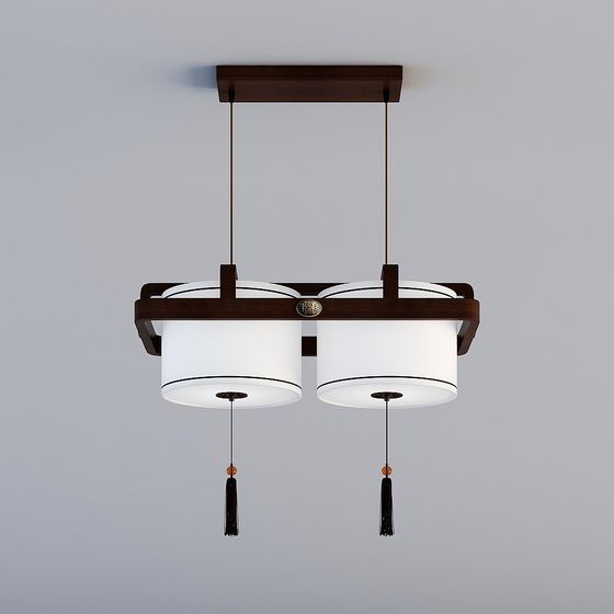 Elegant Chinese Pendant Light 3D model