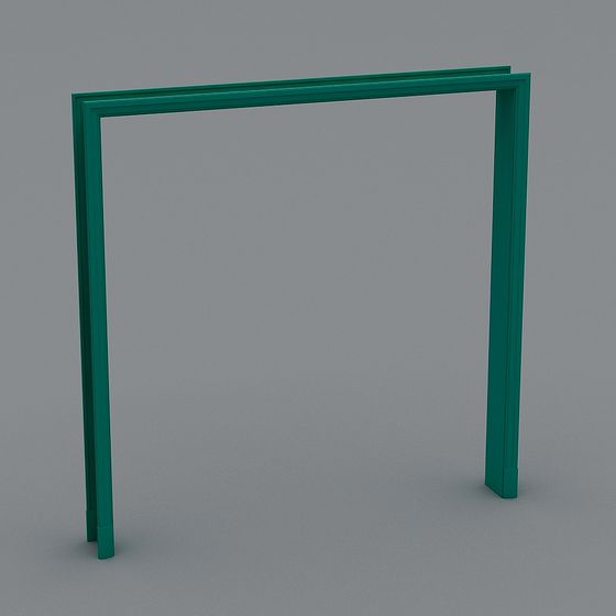 Portal Frame 3D Model - Futuristic Metal Design
