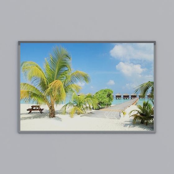 Tropical Beachfront Retreat 3D model