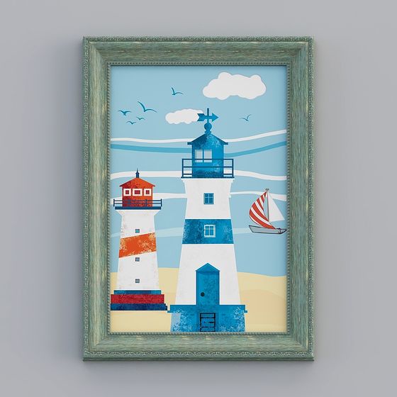 Colorful Lighthouse 3D model