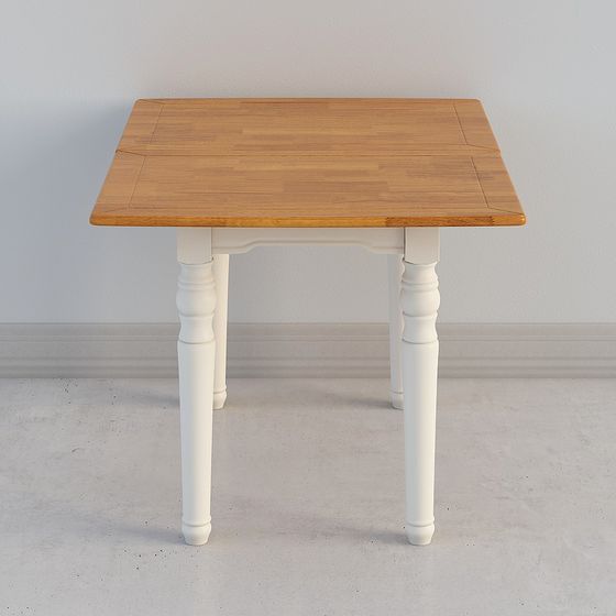 Vintage Square Dining Table 3D model
