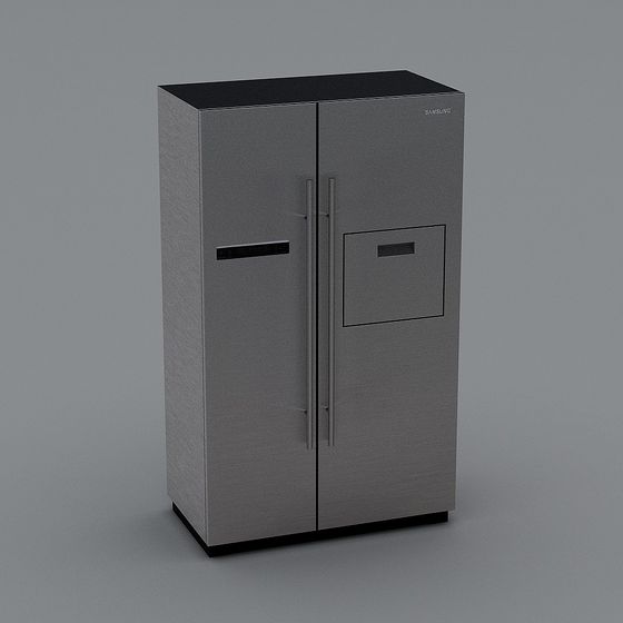 Stylish Low-Poly Refrigerator 3D model Design