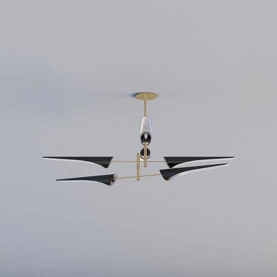 Sleek Modern Ceiling Fan 3D model