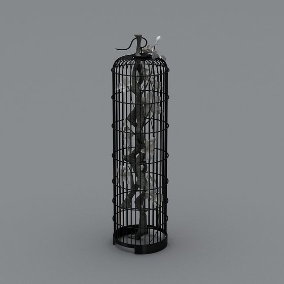 Free Cage 3D Model - Abstract Art Design