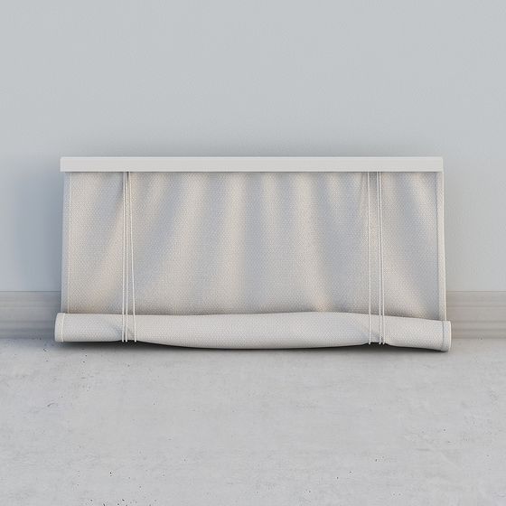 Elegant Roman Shade 3D model for Interior Design
