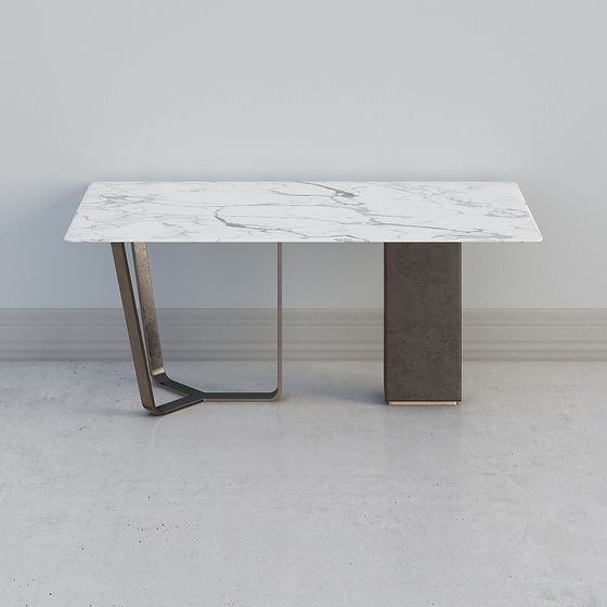 Elegant Marble Dining Table 3D model