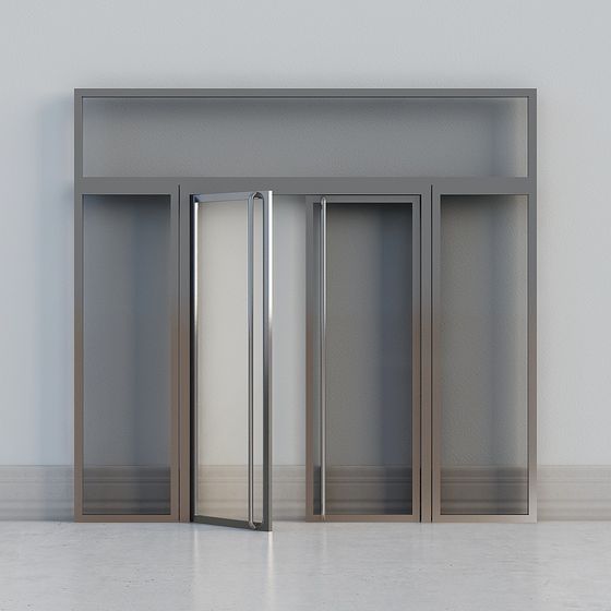 Modern Folding Door 3D Model – Gray Free