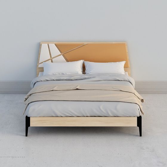 Modern Minimalist Bed Frame 3D model