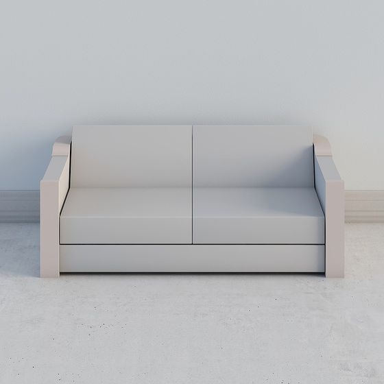Minimalist Low-Poly Sofa 3D model