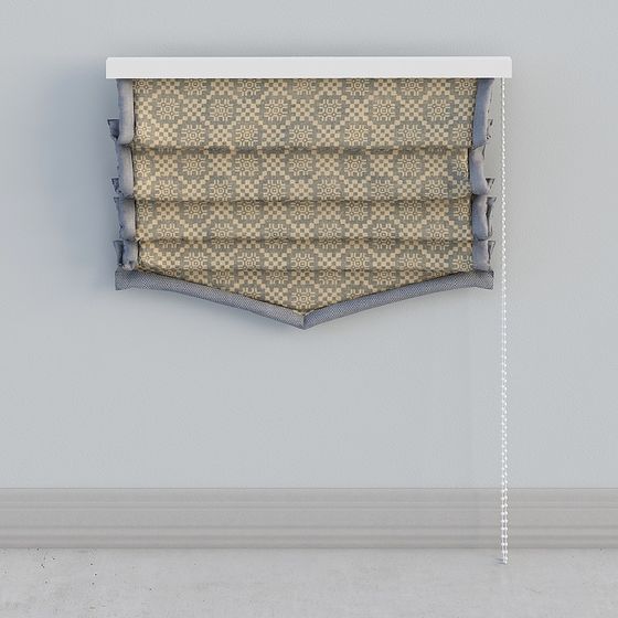 Elegant Roman Shade 3D model for Modern Interiors