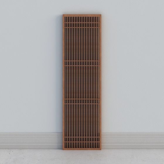 Wooden Louvered Shutter 3D Model