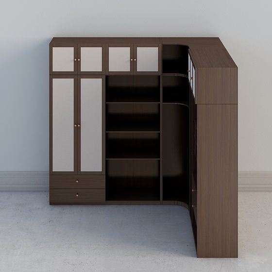 City Corner Bookshelf 3D model