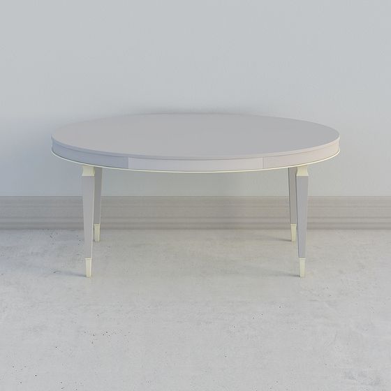 Elegant Low-Polygon Round Table 3D model