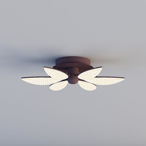 Low Poly Ceiling Fan Light 3D model