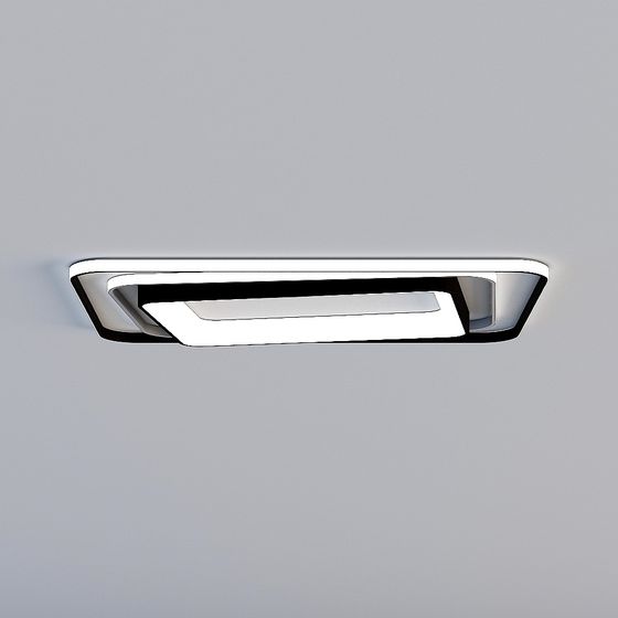Sleek LED Ceiling Light 3D model
