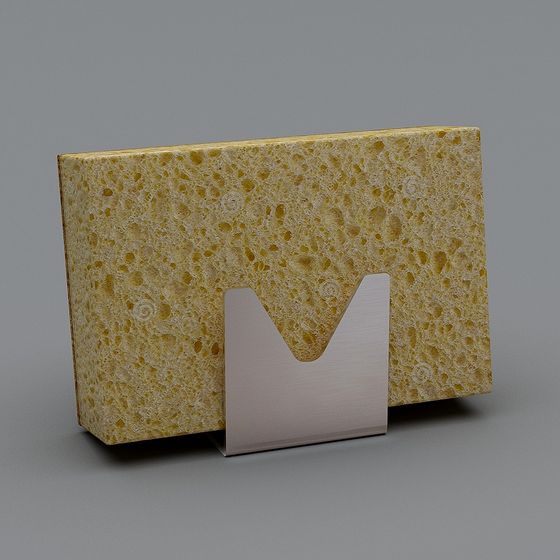 Sponge Block 3D model for Creative Projects