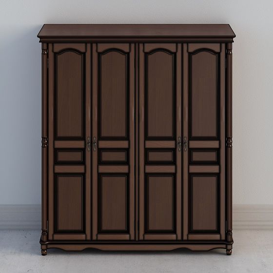 Vintage and Modern Fusion Wardrobe 3D model