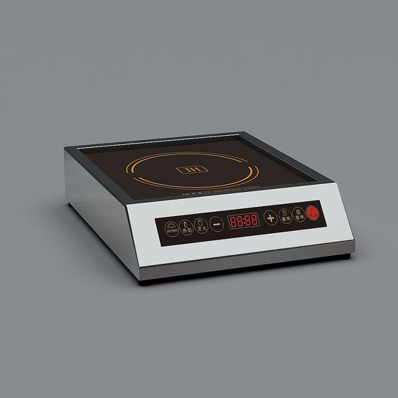 Sleek Induction Cooktop 3D Model