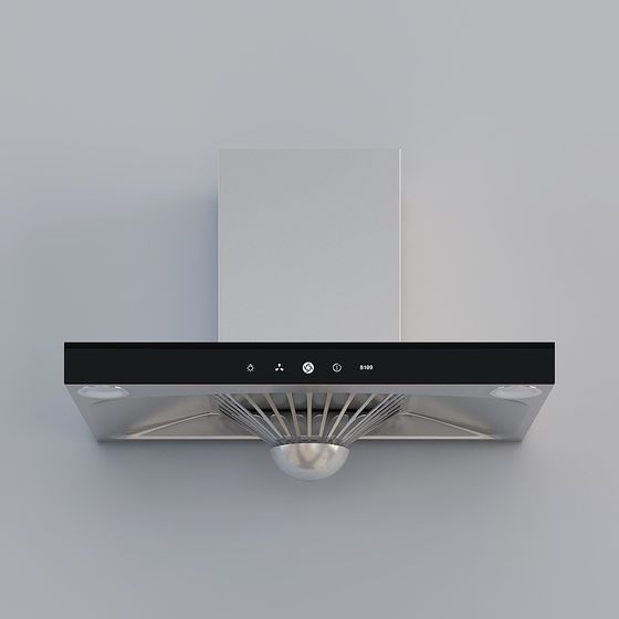 Sleek Low-Poly Kitchen Hood 3D Model