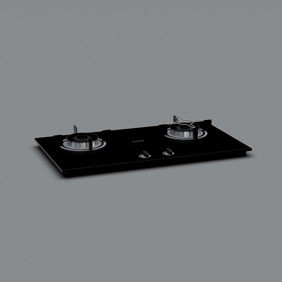 Sleek Modern Gas Stove 3D model for Stylish Kitchens