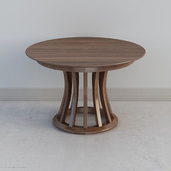 Streamlined Round Table 3D model