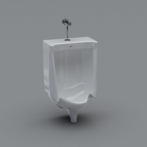 Urban Guardian Low-Poly Urinal 3D model for Modern Spaces
