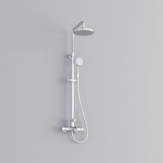 Elegant Shower System 3D model for Modern Spaces