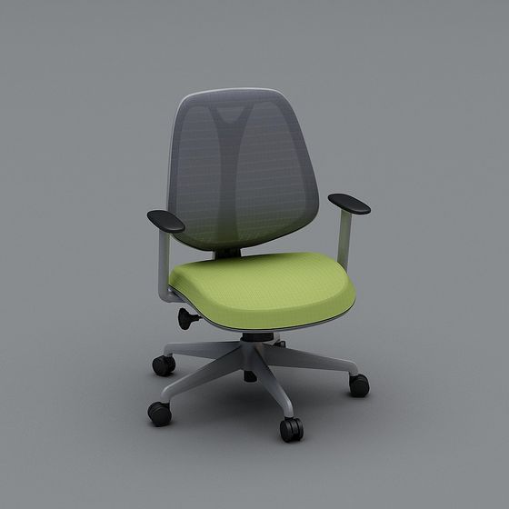 Elegant Low-Poly Office Chair 3D model