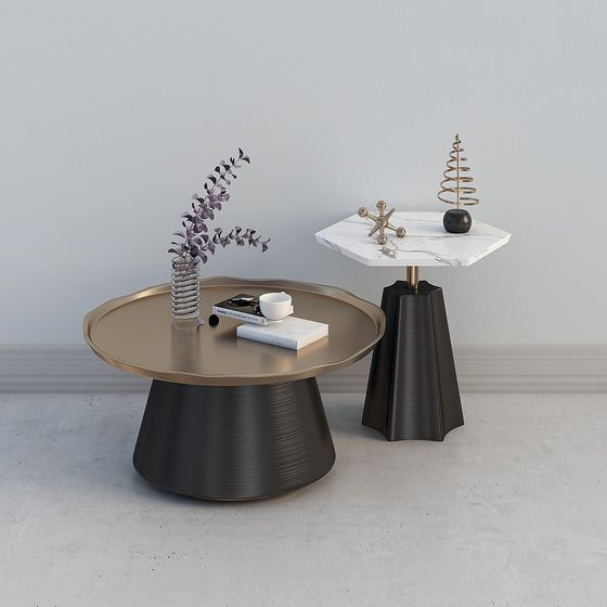 Chic Urban Living Room Side Table 3D model