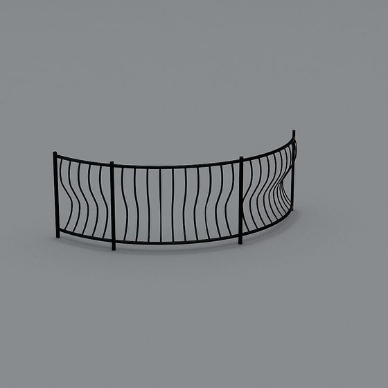 Dynamic Wave Railing 3D Model