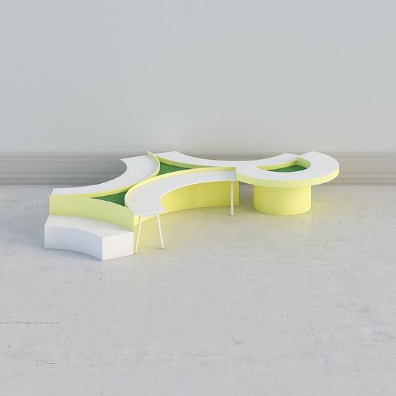 Streamlined Sofa 3D model for Modern Interiors