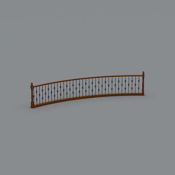 Vintage Iron Railing 3D model