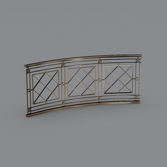 Elegant Metal Railing 3D Model for Creative Projects