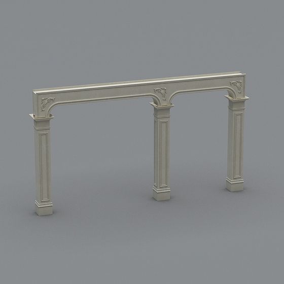 Roman Column Portico 3D model with Classic Aesthetics