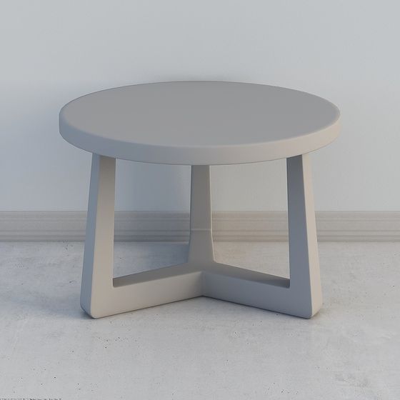 Stylish Low-Poly Round Table 3D Model – Modern Minimalist Design