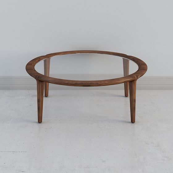 Stylish Low Poly Round Table 3D model