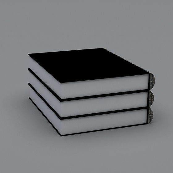 Elegant Low-Poly Book Stack 3D model