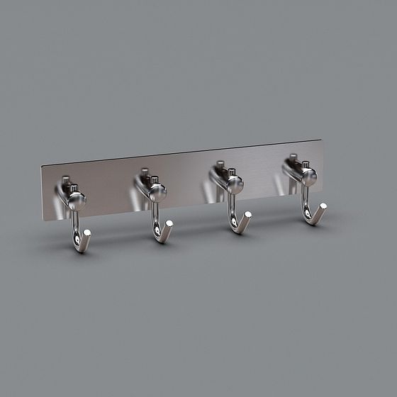 Minimalist Metal Hook 3D model