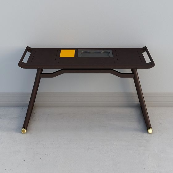 Mid-Century Modern Tray Table 3D model for Stylish Interiors