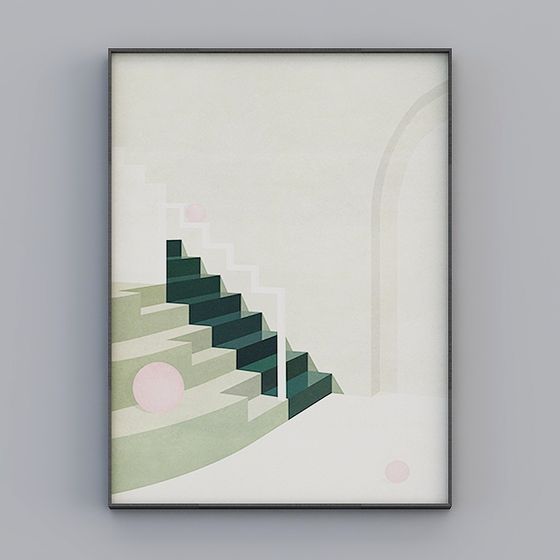 Staircase Mirage 3D model - Unique Low Poly Design